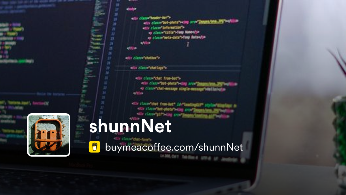 shunnNet is Web Developer - Buymeacoffee
