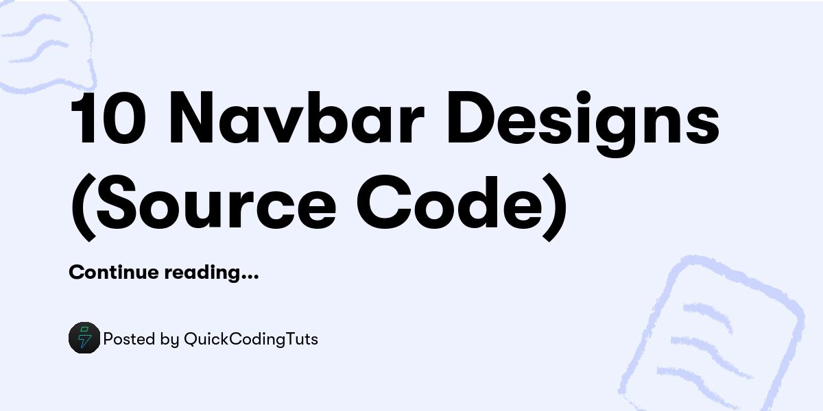 10+ Navbar Designs (Source Code) — QuickCodingTuts - Buymeacoffee