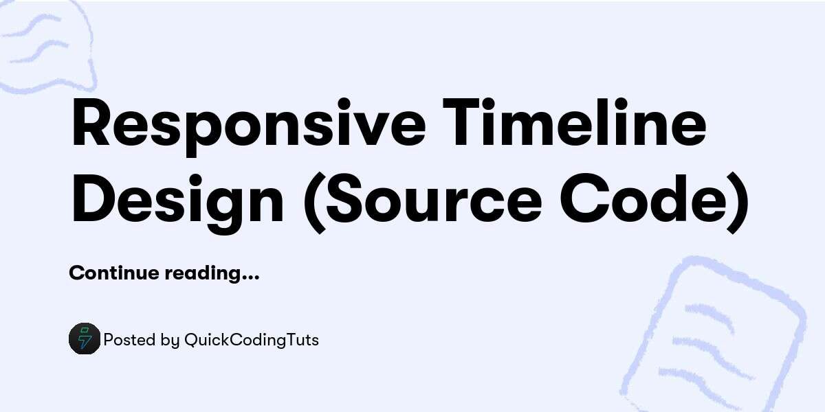 Responsive Timeline Design (Source Code) — QuickCodingTuts - Buymeacoffee