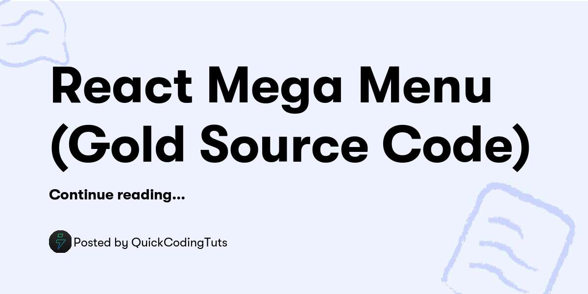 React Mega Menu Gold Source Code — Quickcodingtuts Buymeacoffee
