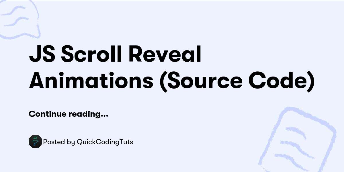 Js Scroll Reveal Animations Source Code — Quickcodingtuts Buymeacoffee