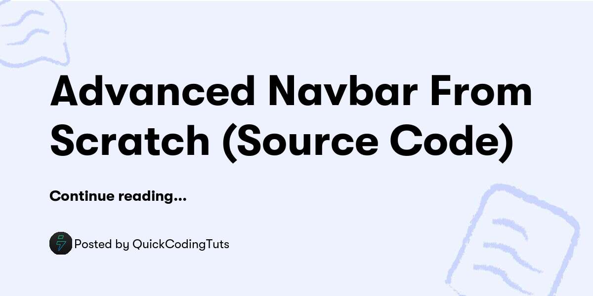 Advanced Navbar From Scratch Source Code — Quickcodingtuts Buymeacoffee 9701