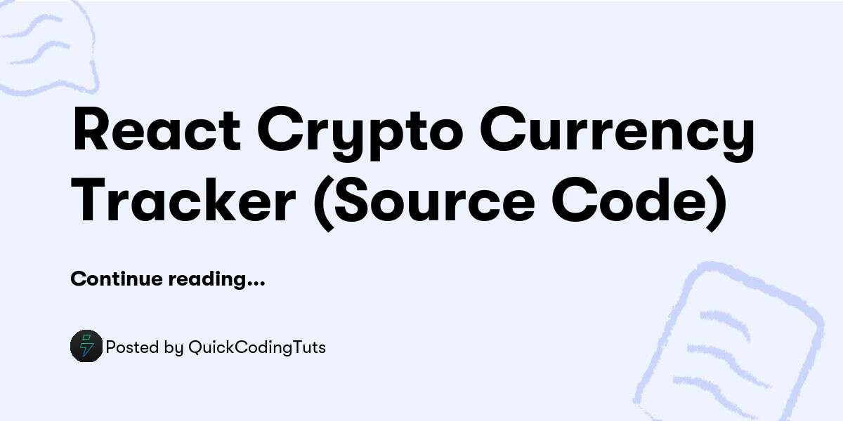 React Crypto Currency Tracker Source Code — Quickcodingtuts 9040