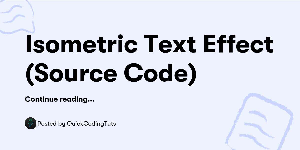 Isometric Text Effect Source Code — Quickcodingtuts Buymeacoffee 4046