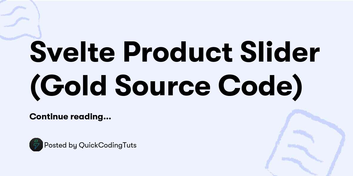 Svelte Product Slider (Gold Source Code) — QuickCodingTuts - Buymeacoffee
