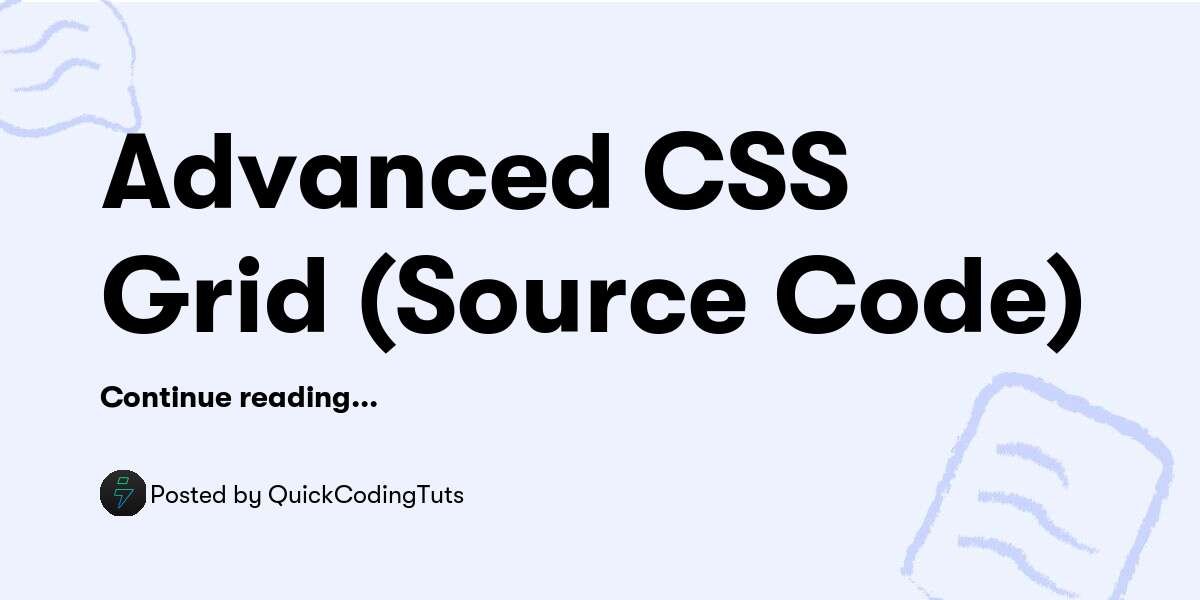 Advanced Css Grid Source Code — Quickcodingtuts Buymeacoffee
