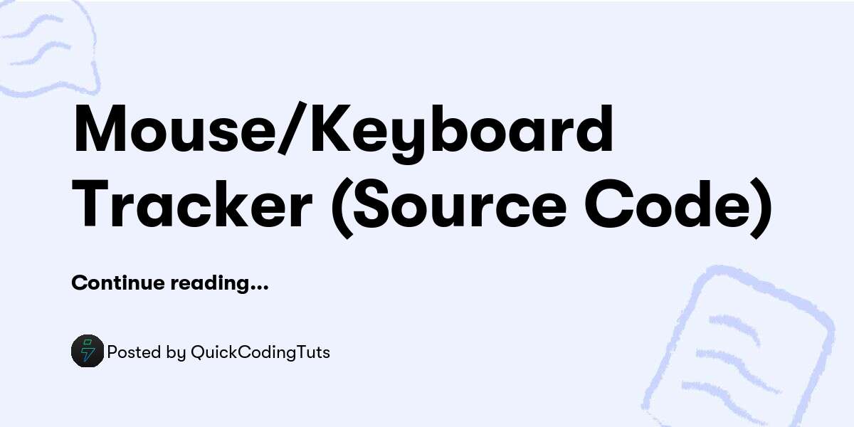 Mousekeyboard Tracker Source Code — Quickcodingtuts Buymeacoffee 7579