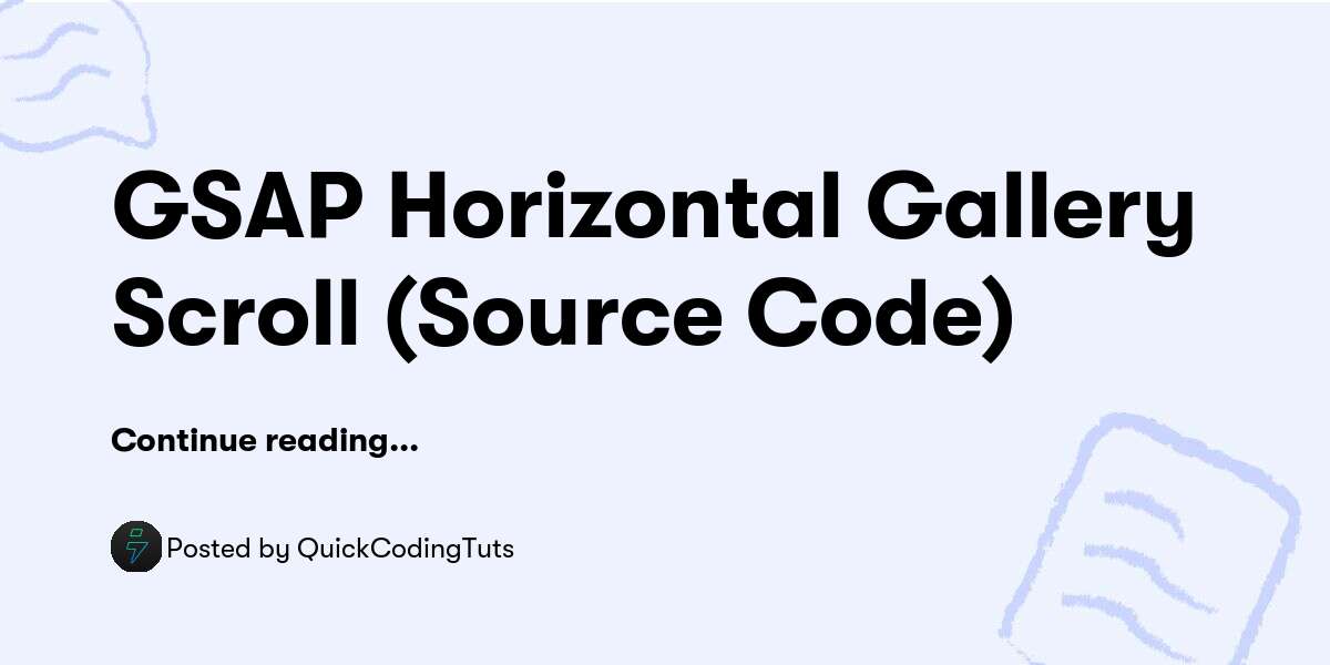 GSAP Horizontal Gallery Scroll (Source Code) — QuickCodingTuts ... GSAP Horizontal Gallery Scroll (Source Code) — QuickCodingTuts ...