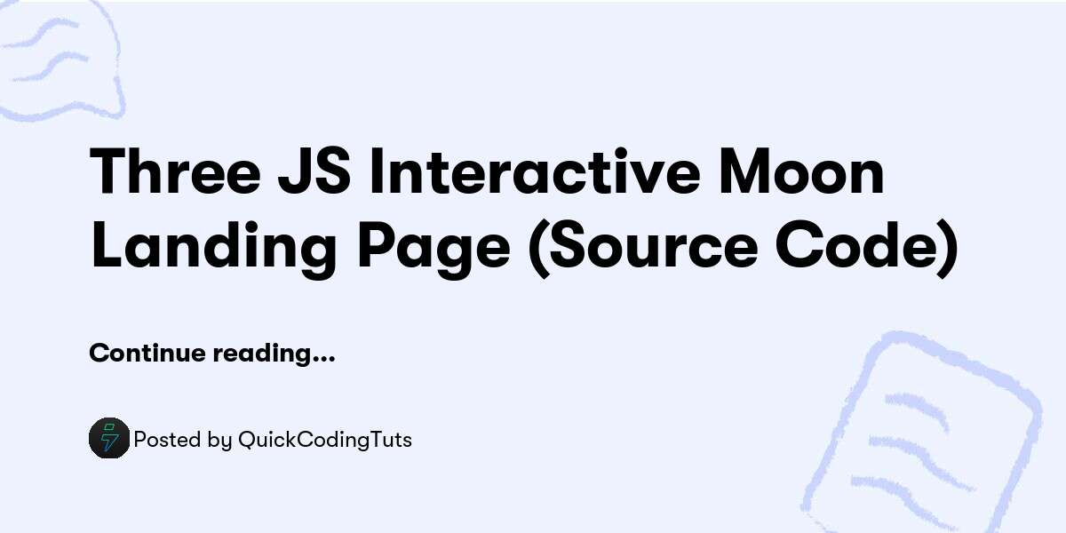 Three Js Interactive Moon Landing Page Source Code — Quickcodingtuts Buymeacoffee