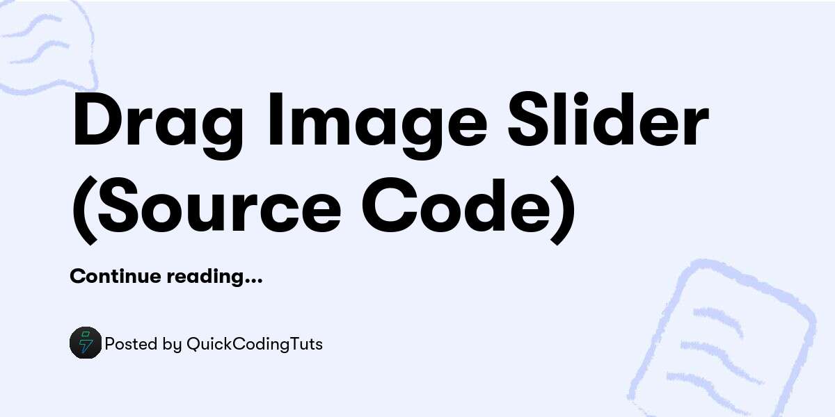 Drag Image Slider Source Code — Quickcodingtuts Buymeacoffee