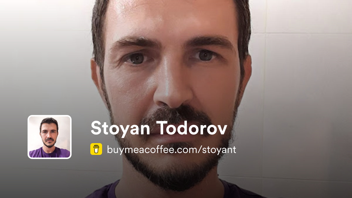 Stoyan Todorov - Buymeacoffee