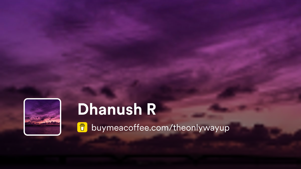 Dhanush R - Buymeacoffee