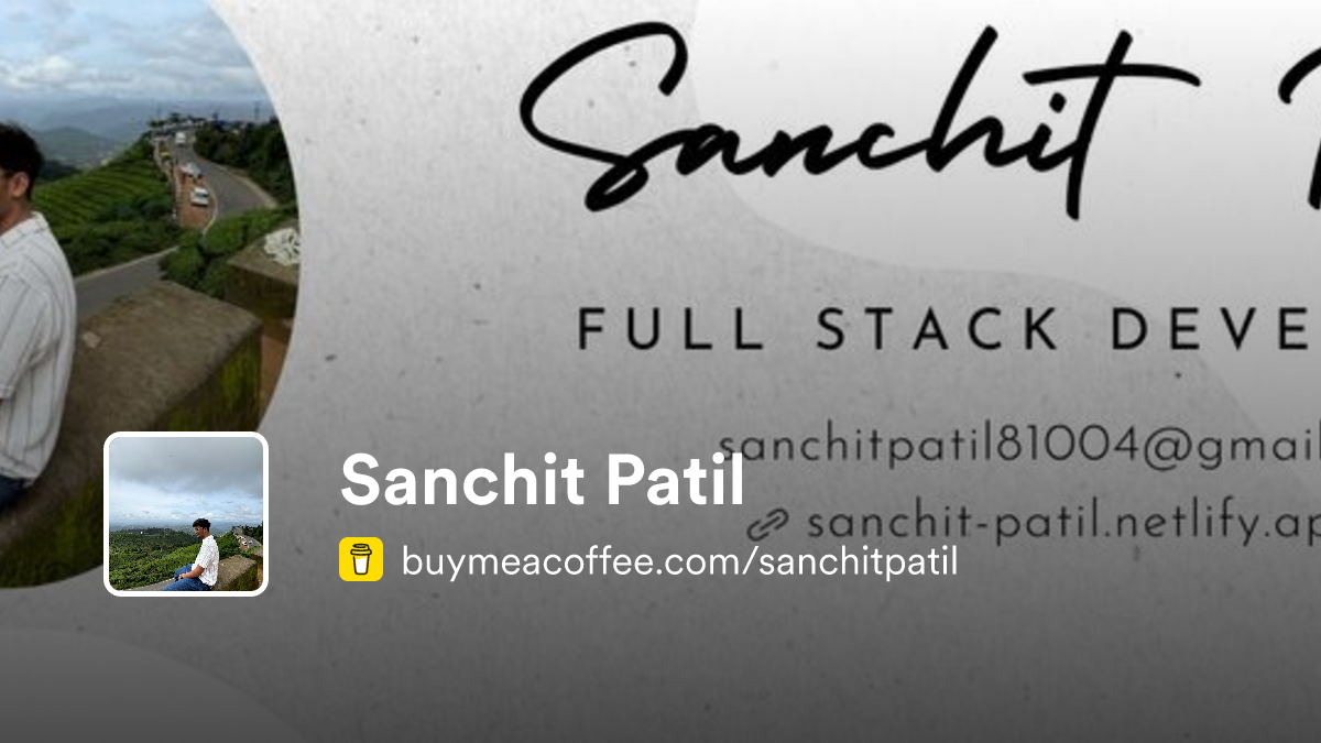 Sanchit Patil - Buymeacoffee