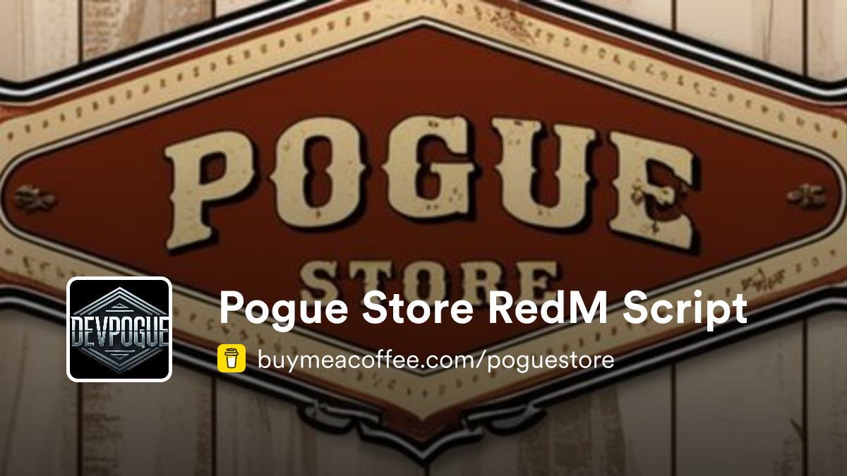 Pogue Store RedM Script - Buymeacoffee