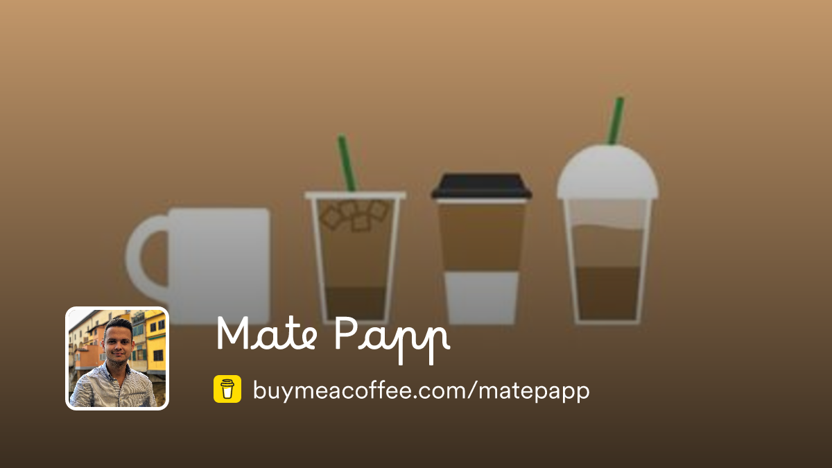 Mate Papp is solving problems by building useful & aesthetic digital products. - Buymeacoffee