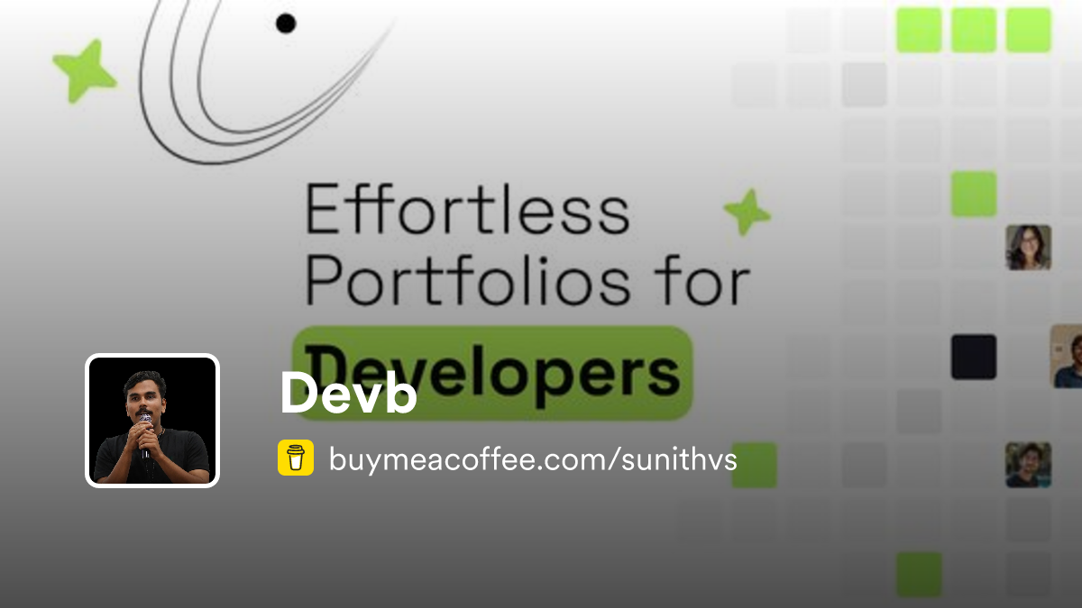 Devb is Building devb.io - An AI-powered portfolio generator for developers - Buymeacoffee