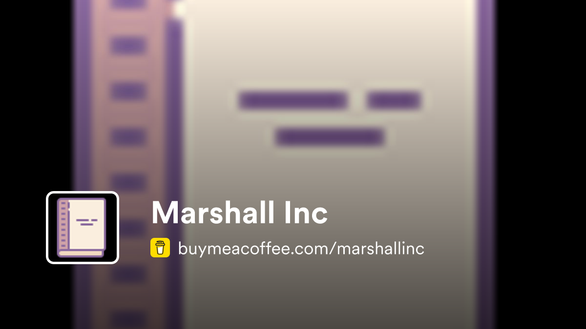 Marshall Inc - Buymeacoffee