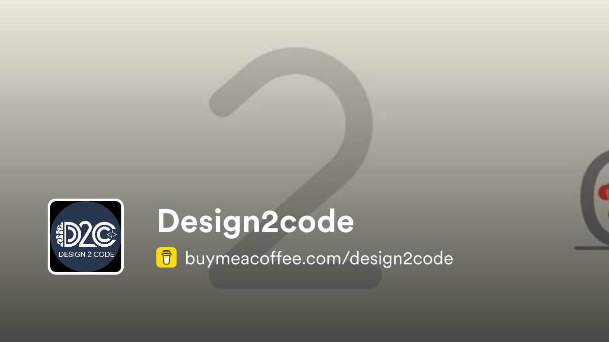 Design2code - Buymeacoffee