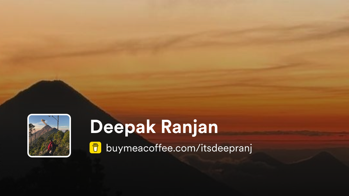 Deepak Ranjan - Buymeacoffee
