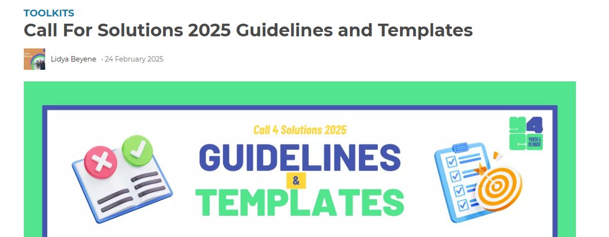 Youth4climate Call For Solutions 2025 Ends 26 5 2025 Grants And