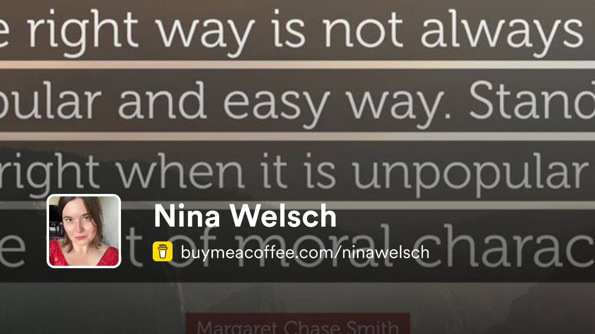 Nina Welsch - Buymeacoffee
