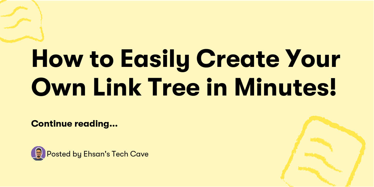 How to Easily Create Your Own Link Tree in Minutes! — Ehsan's Tech Cave ...
