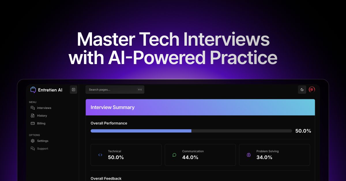 We're Live! Introducing entretien-ai.com - Master Tech Interviews with AI-Powered Practice ...