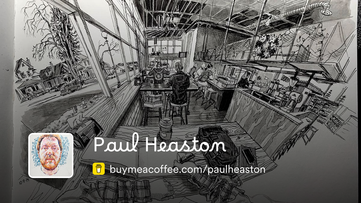 Paul Heaston is making sketches of the world every day - Buymeacoffee