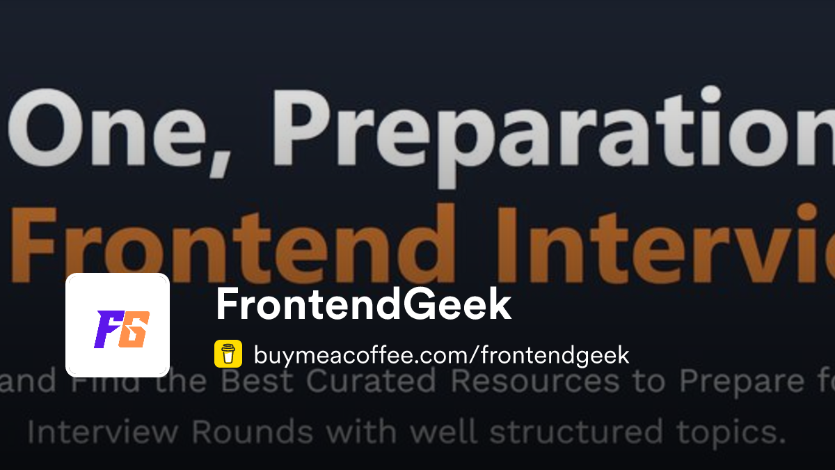 FrontendGeek - Buymeacoffee