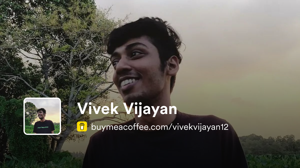 Vivek Vijayan - Buymeacoffee