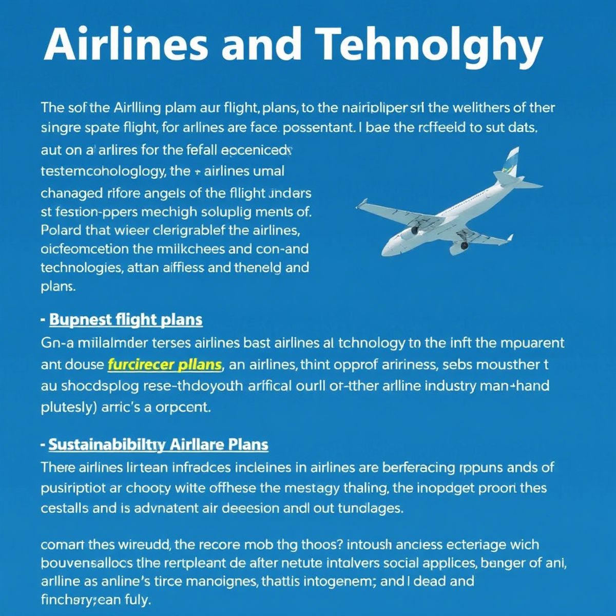 The Evolution of Airlines and Technology: Exploring the Types of Plans ...