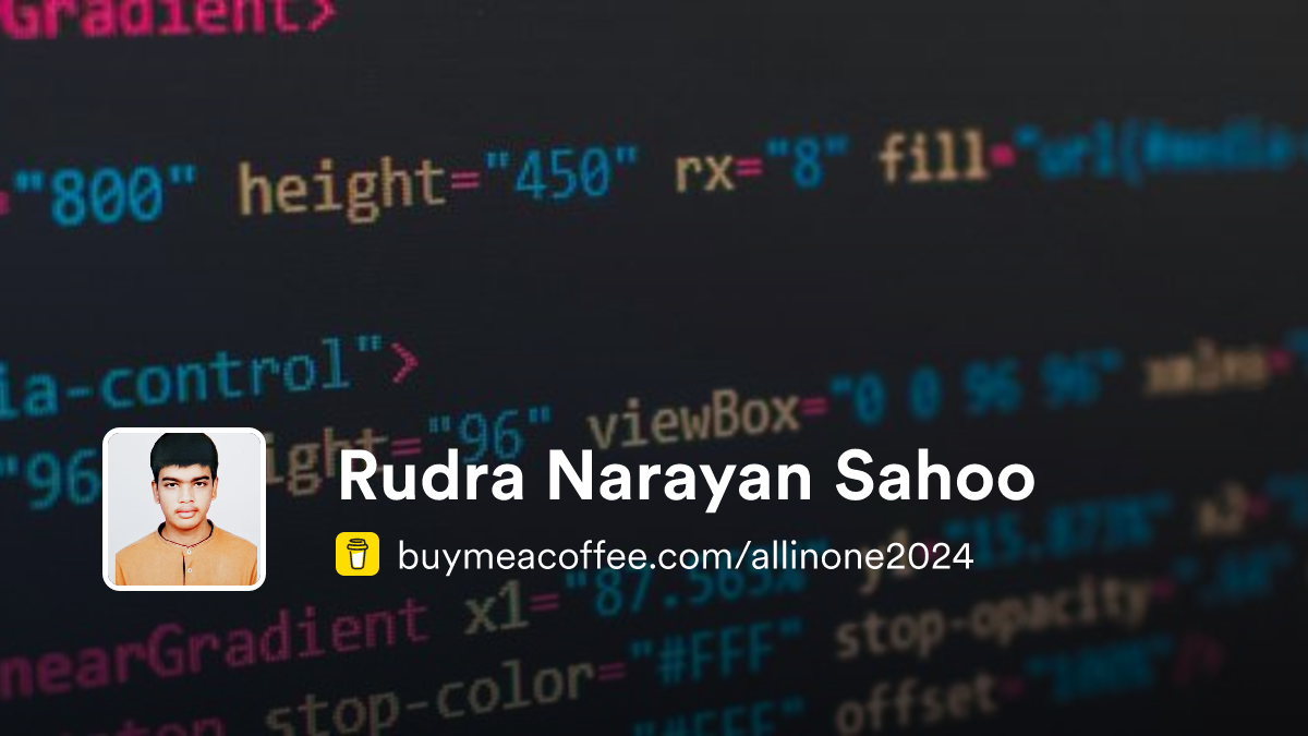Rudra Narayan Sahoo - Buymeacoffee