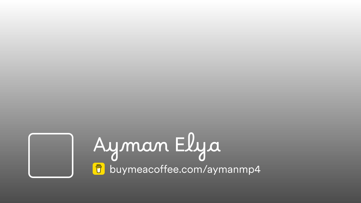 Ayman Elya - Buymeacoffee