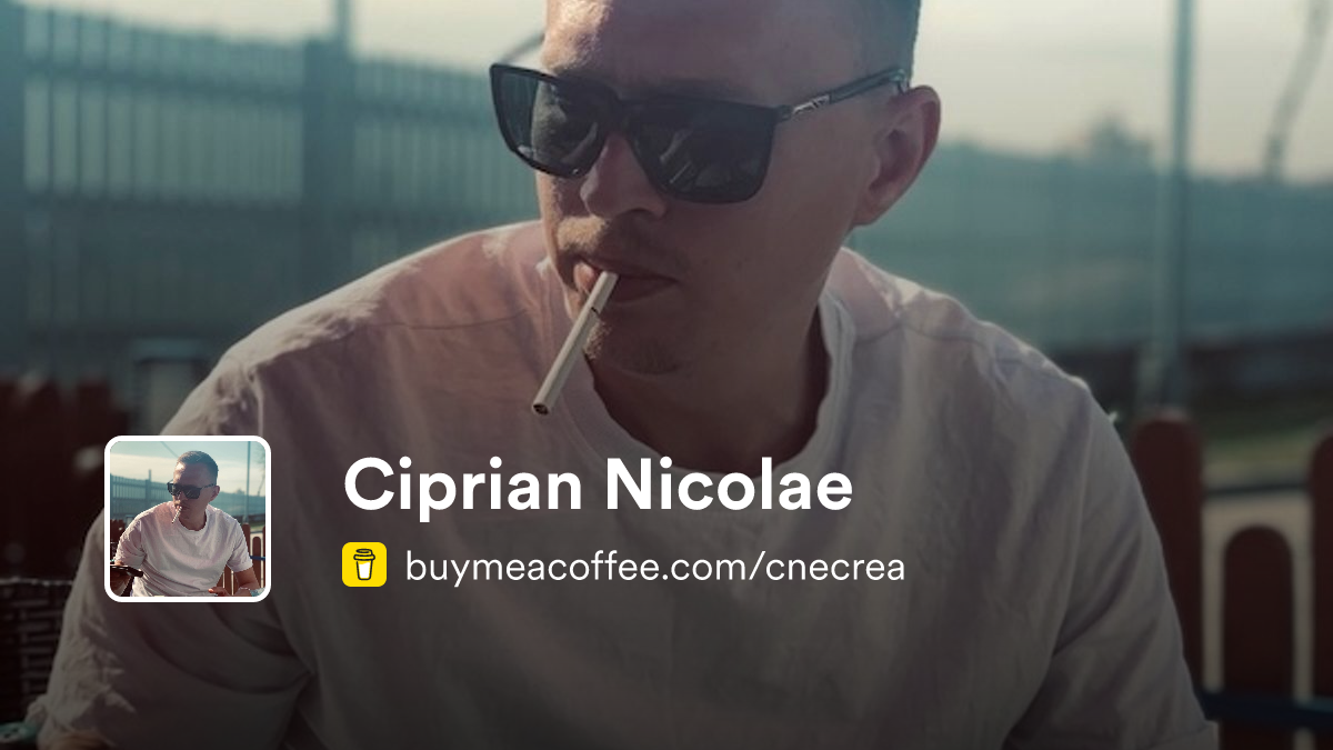 Ciprian Nicolae - Buymeacoffee