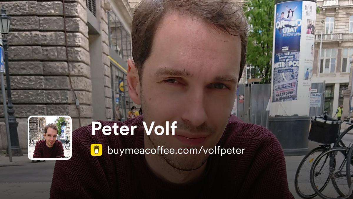 Peter Volf - Buymeacoffee