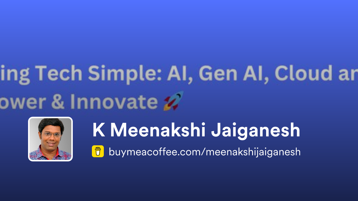 Posts | K Meenakshi Jaiganesh - Buymeacoffee