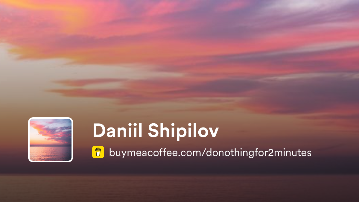 Daniil Shipilov - Buymeacoffee