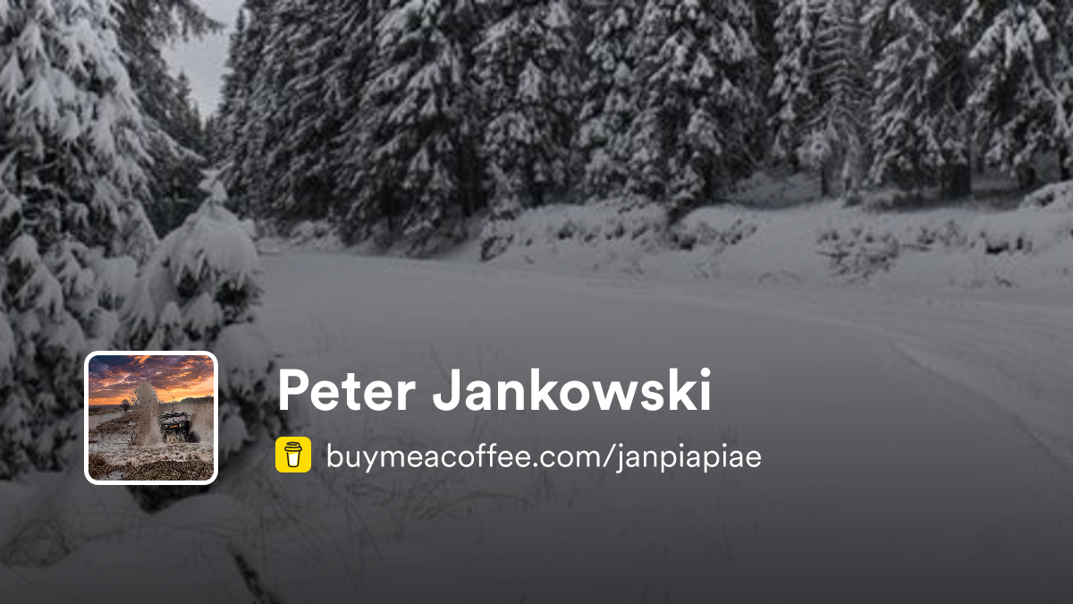 Peter Jankowski - Buymeacoffee