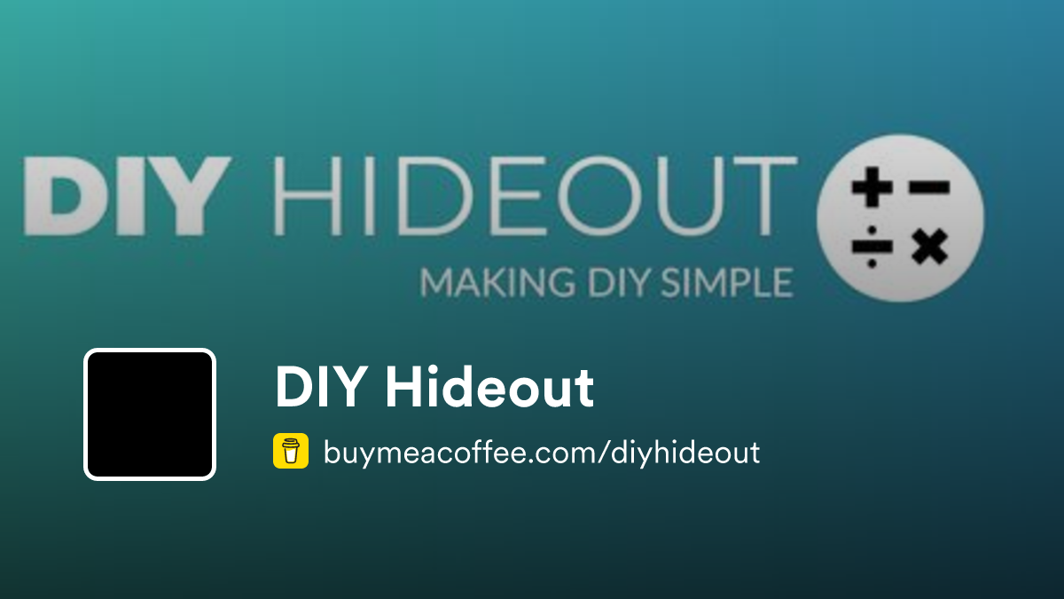 DIY Hideout - Buymeacoffee