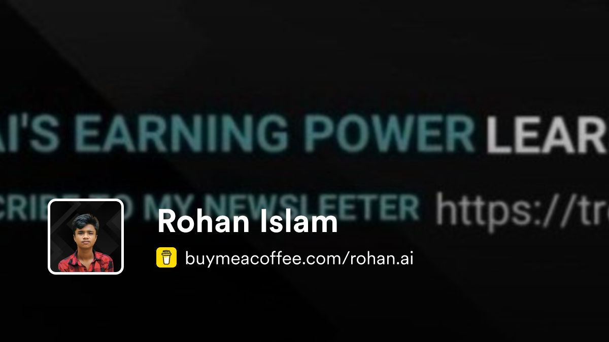 Rohan Islam - Buymeacoffee