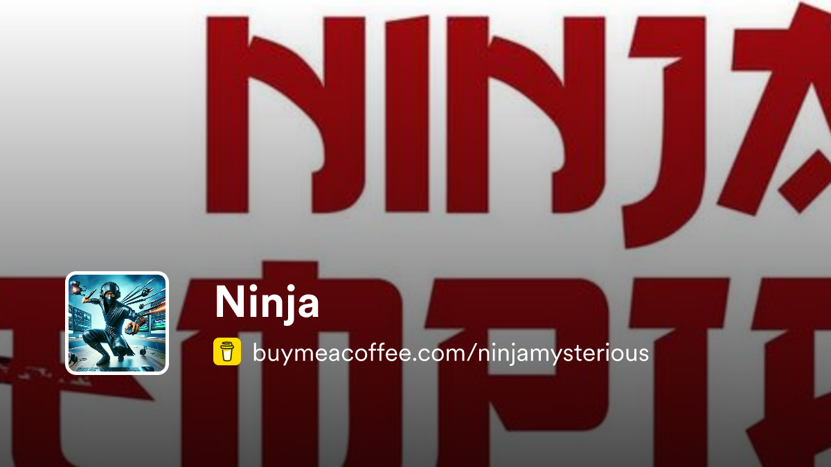 Ninja is Editing videos for a good price - Buymeacoffee