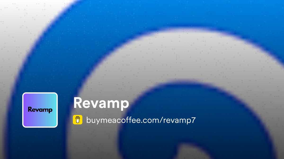 Revamp - Buymeacoffee