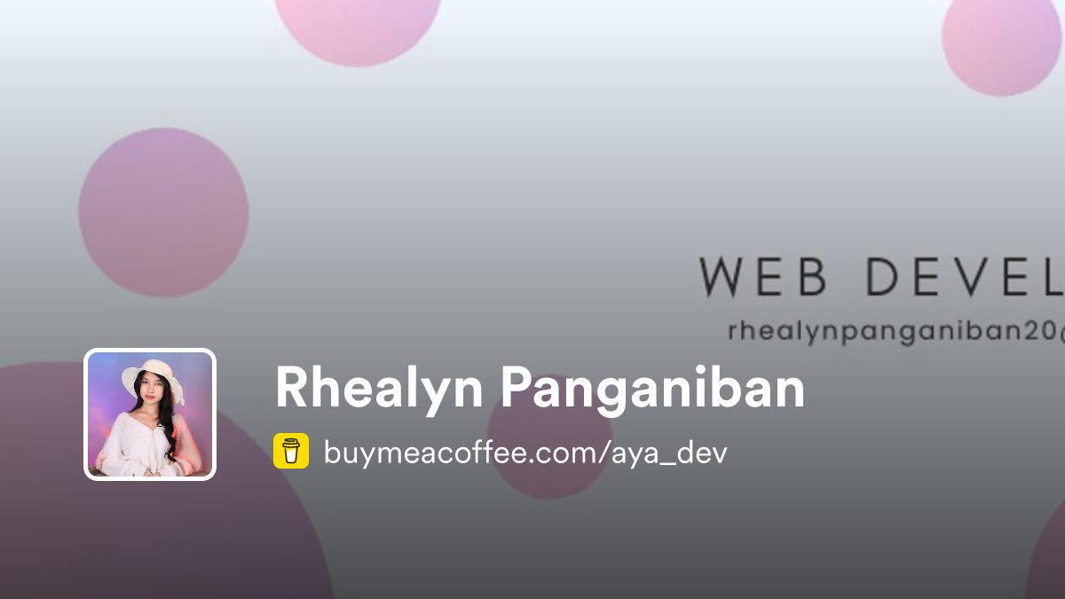 Rhealyn Panganiban is Building Website / Mobile Application - Buymeacoffee