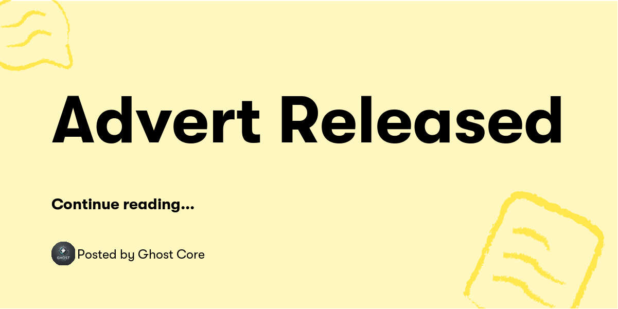 Advert Released — Ghost Core - Buymeacoffee