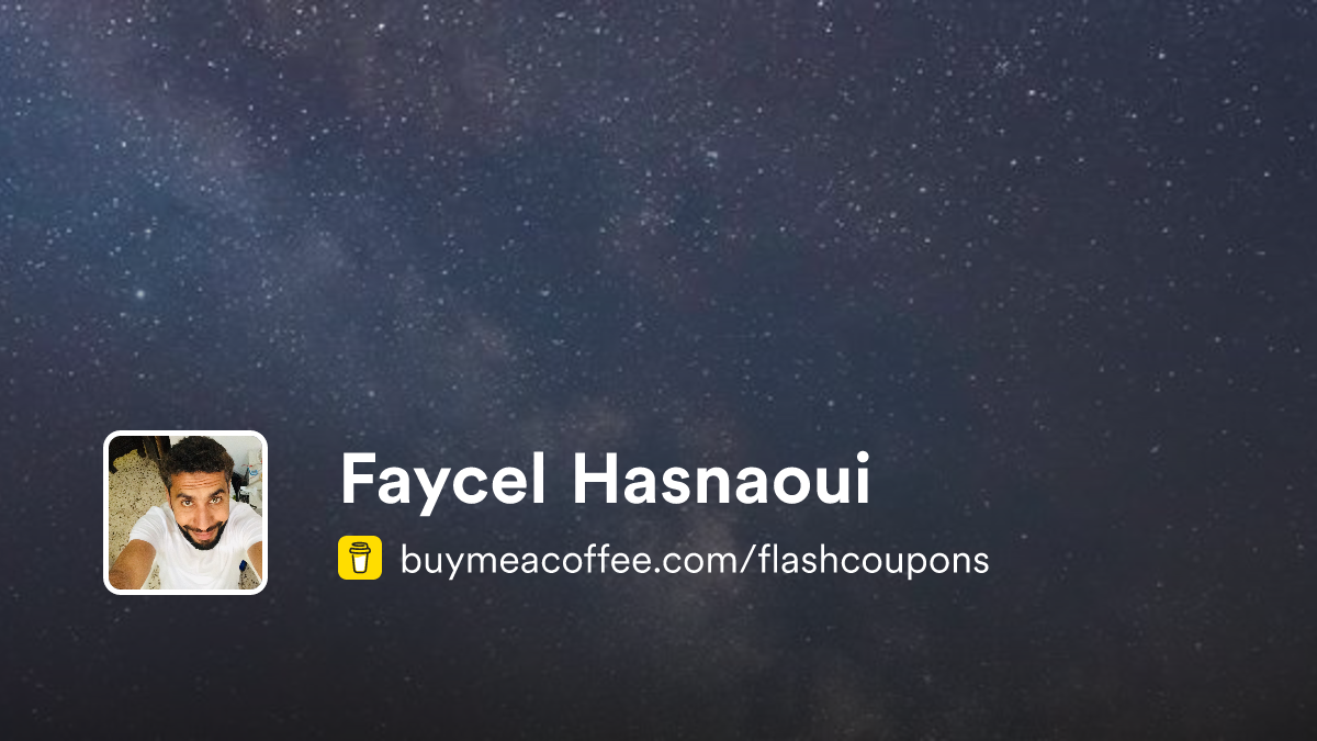 Faycel Hasnaoui - Buymeacoffee