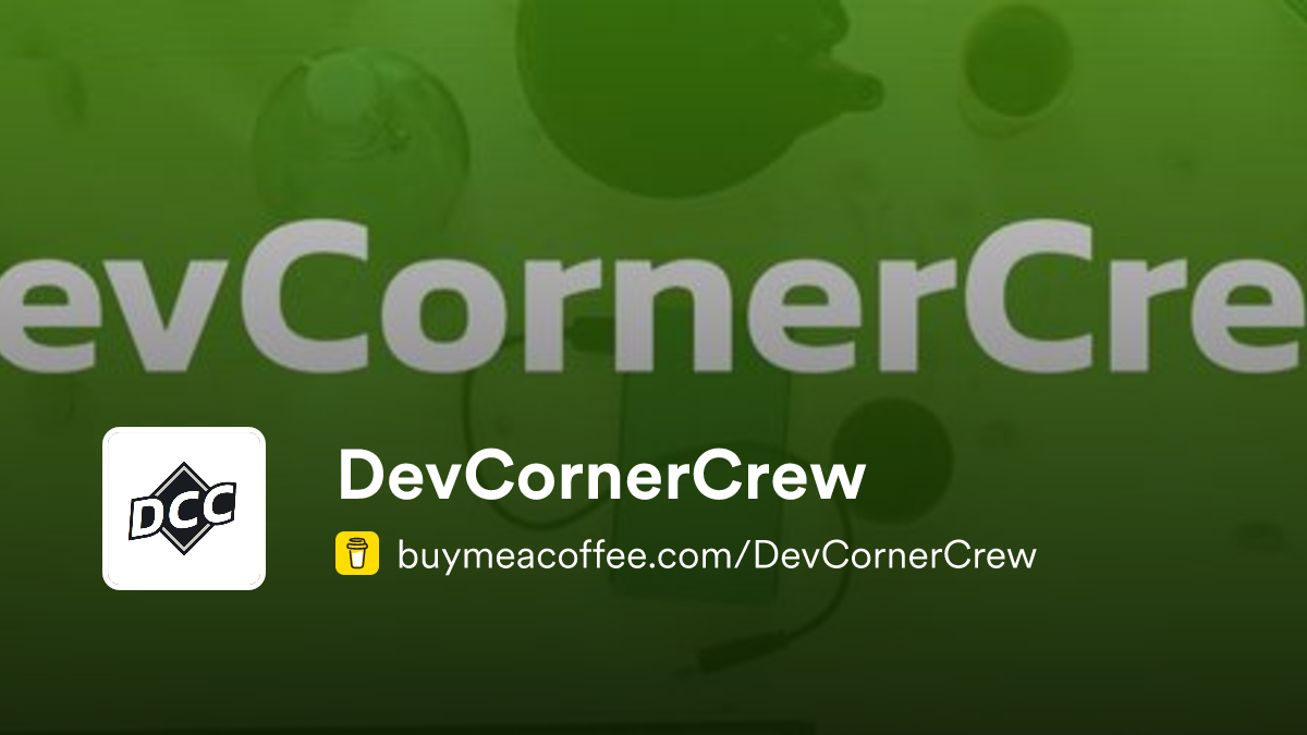 DevCornerCrew is Web Dev Contents - Buymeacoffee