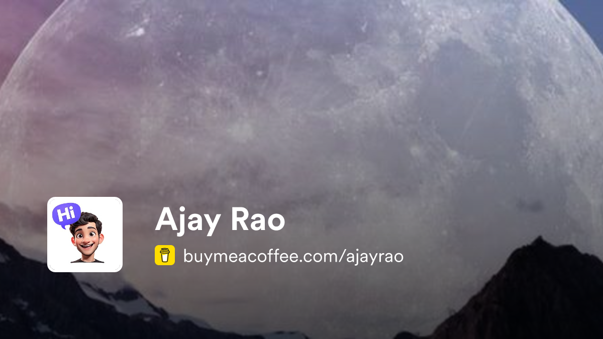 Ajay Rao - Buymeacoffee