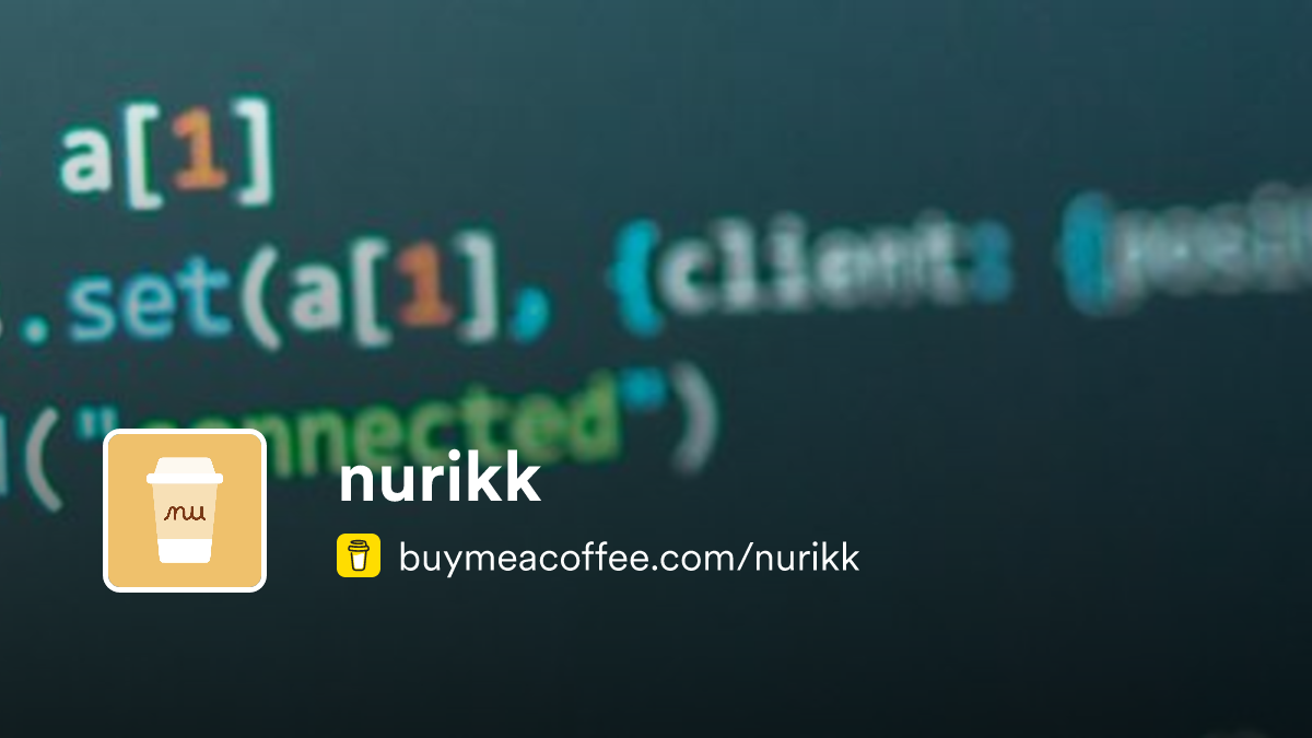 nurikk is making awesome interfaces and open source stuff - Buymeacoffee