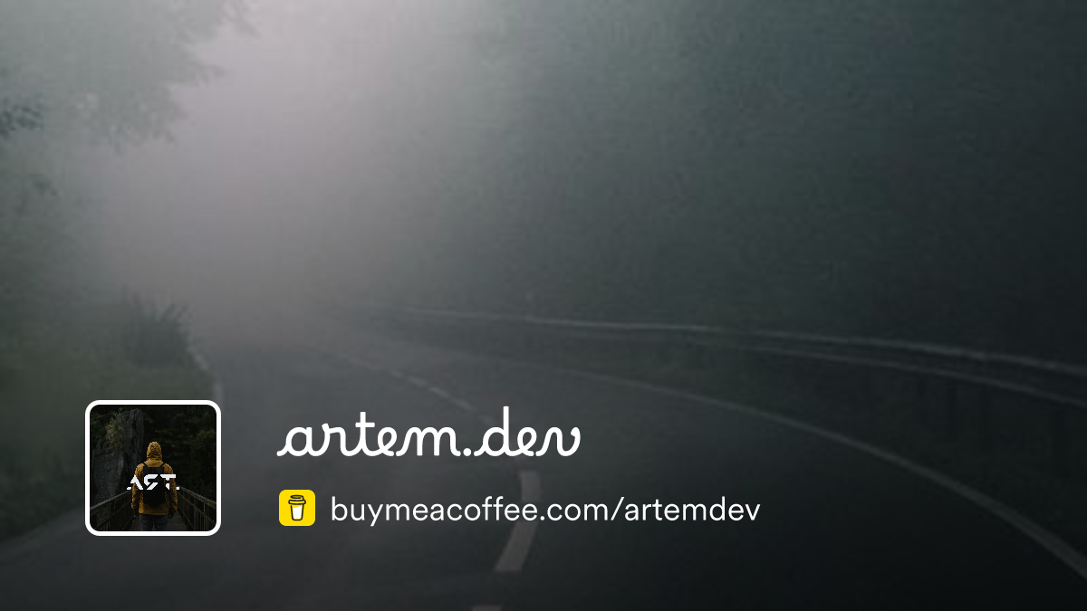artem.dev - Buymeacoffee
