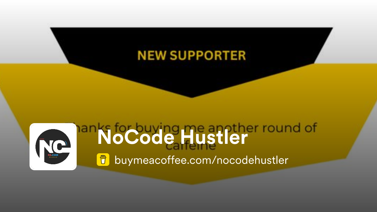 NoCode Hustler - Buymeacoffee